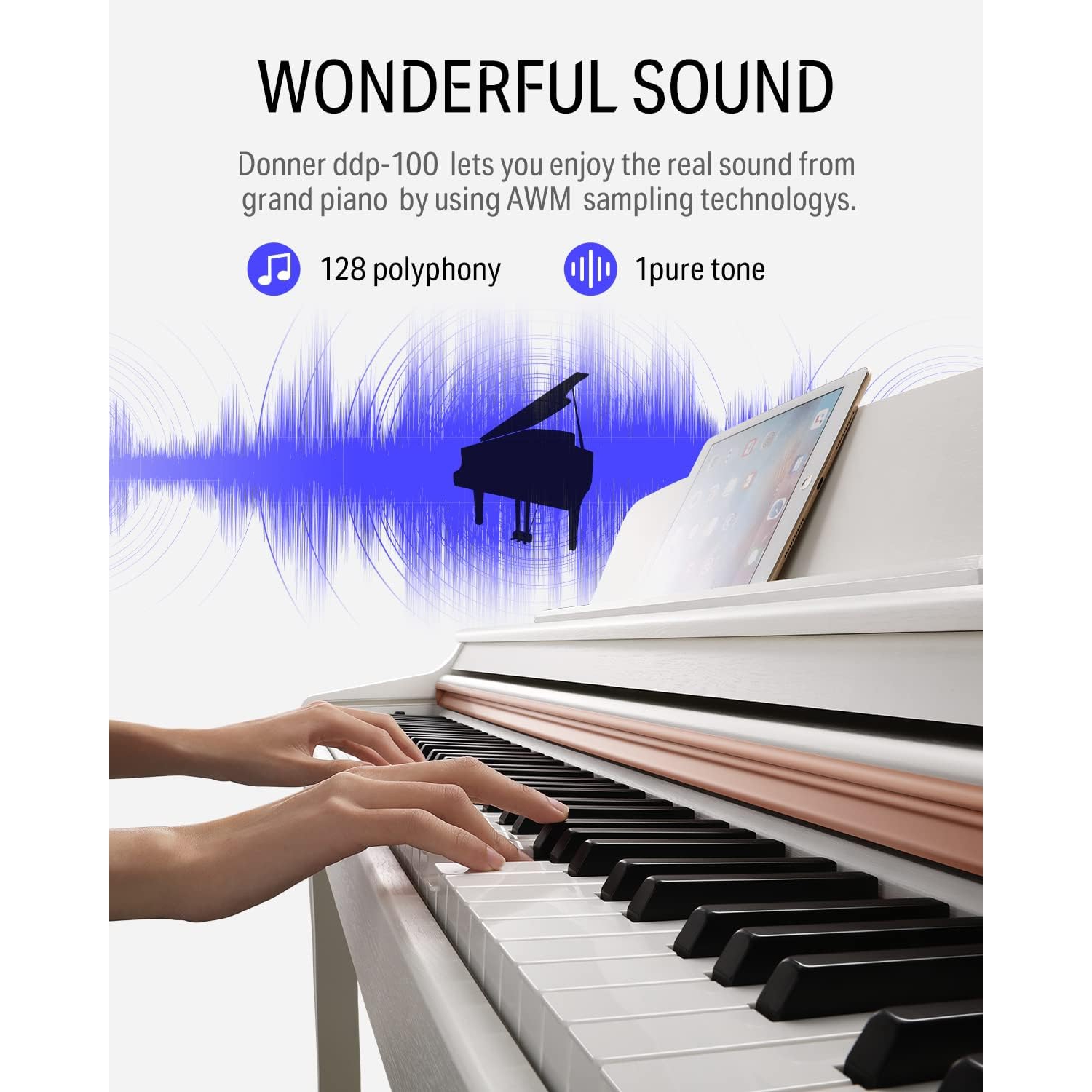 Donner DDP-100 Dijital Piyano (Beyaz) | doremusic