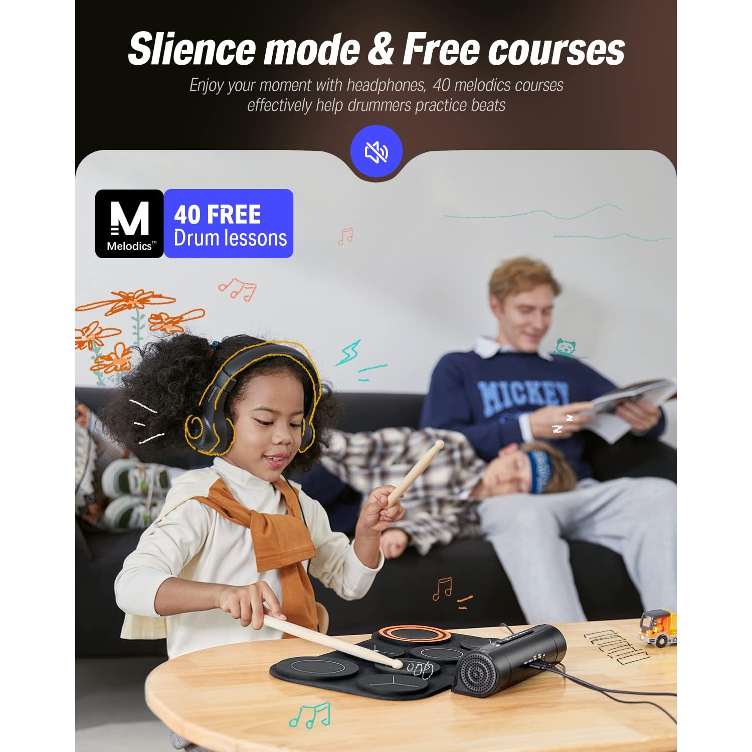 Donner DED-20 7 Padli Elektro Davul | doremusic