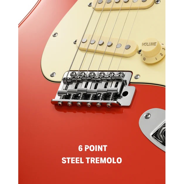 Donner DST-600 Elektro Gitar (Fiesta Red) | doremusic