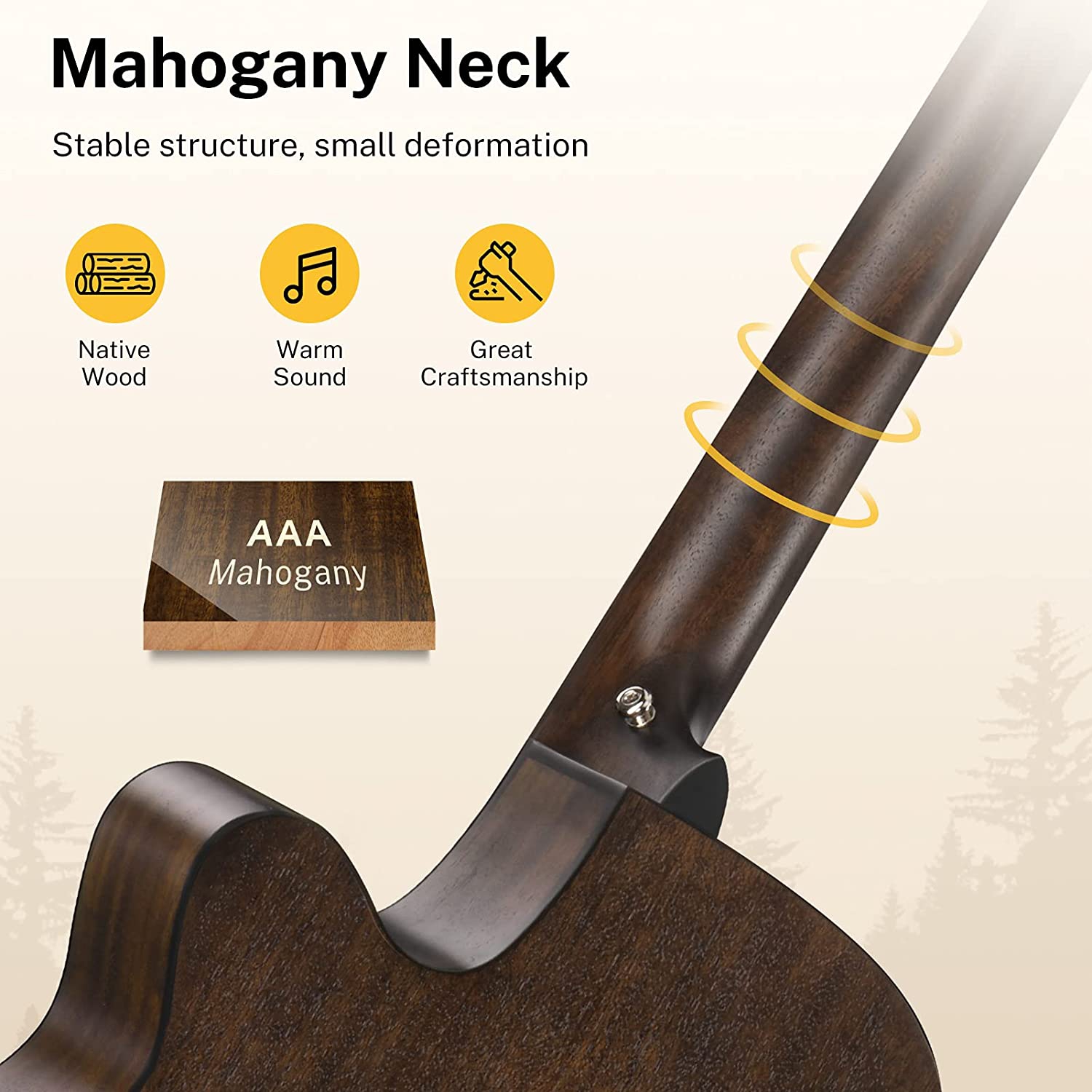 Donner EC2077 Mini Jumbo Cutaway Akustik Gitar Paketi (Transparent ...