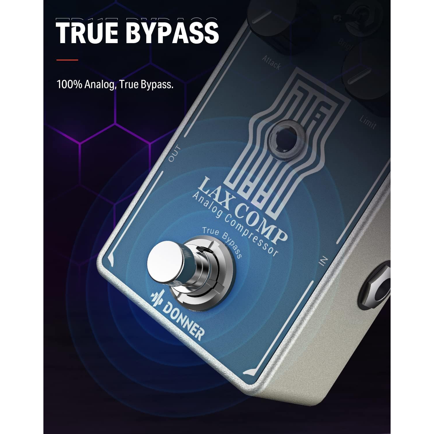 Donner LAX COMP True Analog Compressor Pedalı | doremusic