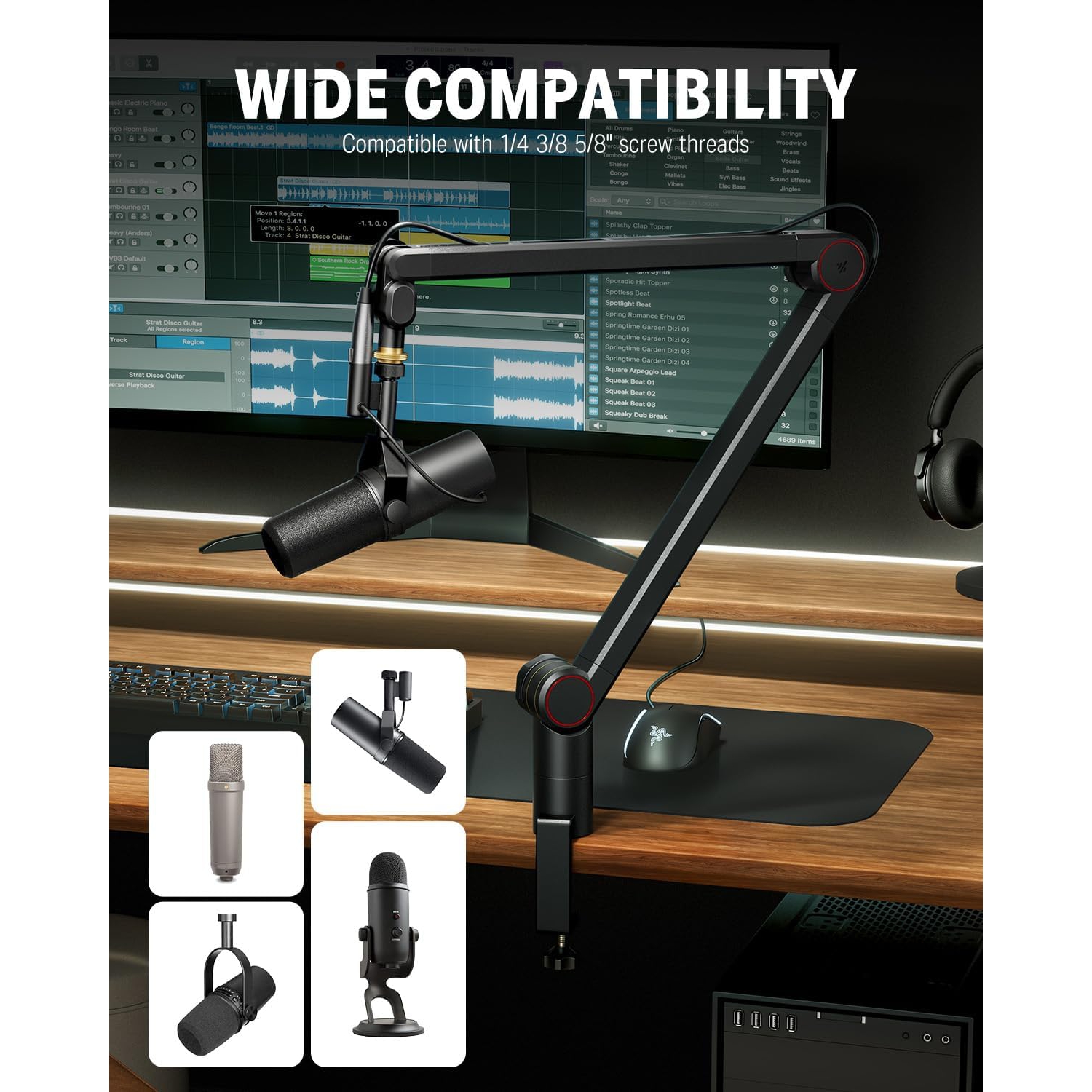 Donner MS-1 Boom Mikrofon Arm (Siyah) | doremusic