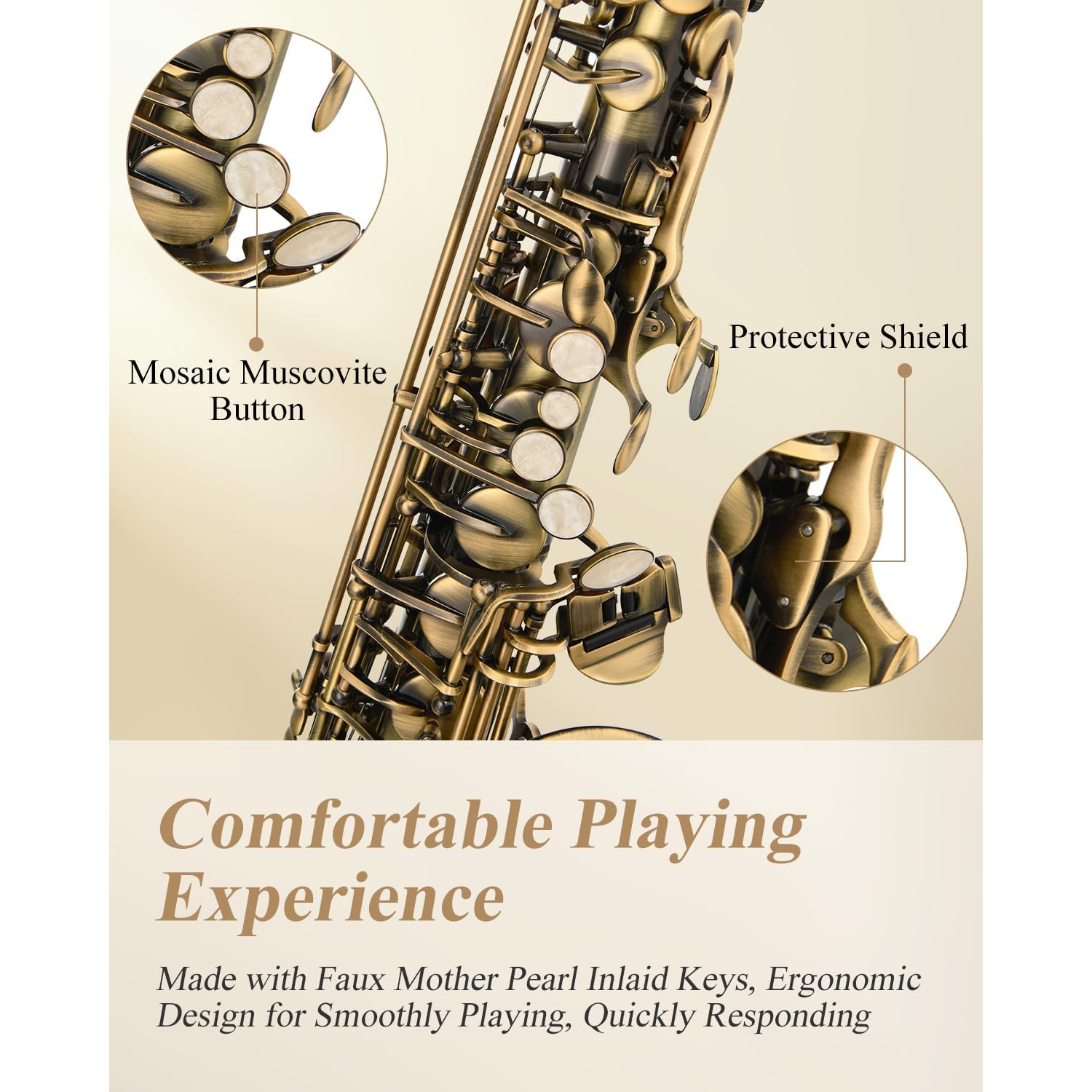 Eastar AS-II-AB Mi Bemol Alto Saksofon (Vintage) | doremusic