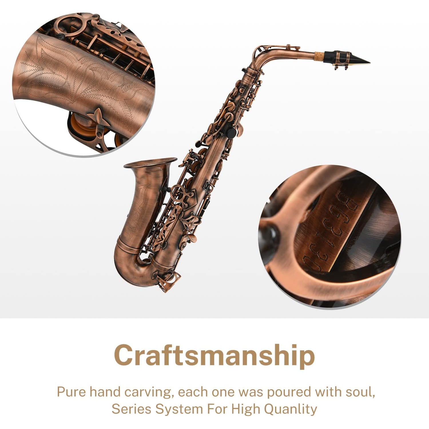 Eastar AS-II-AB2 Mi Bemol Alto Saksofon (Vintage Bronz) | doremusic