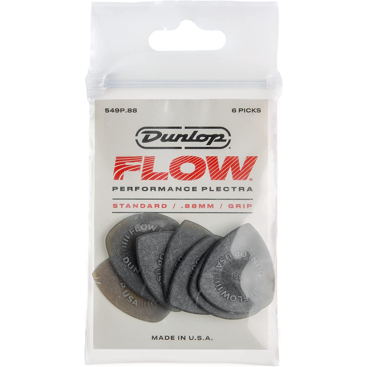 Jim Dunlop 549p.88 Flow 6lı Paket Pena (0.88 mm) | doremusic