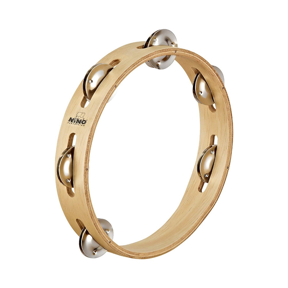 Nino NINO46 Wood 8 Inch Tambourine | doremusic