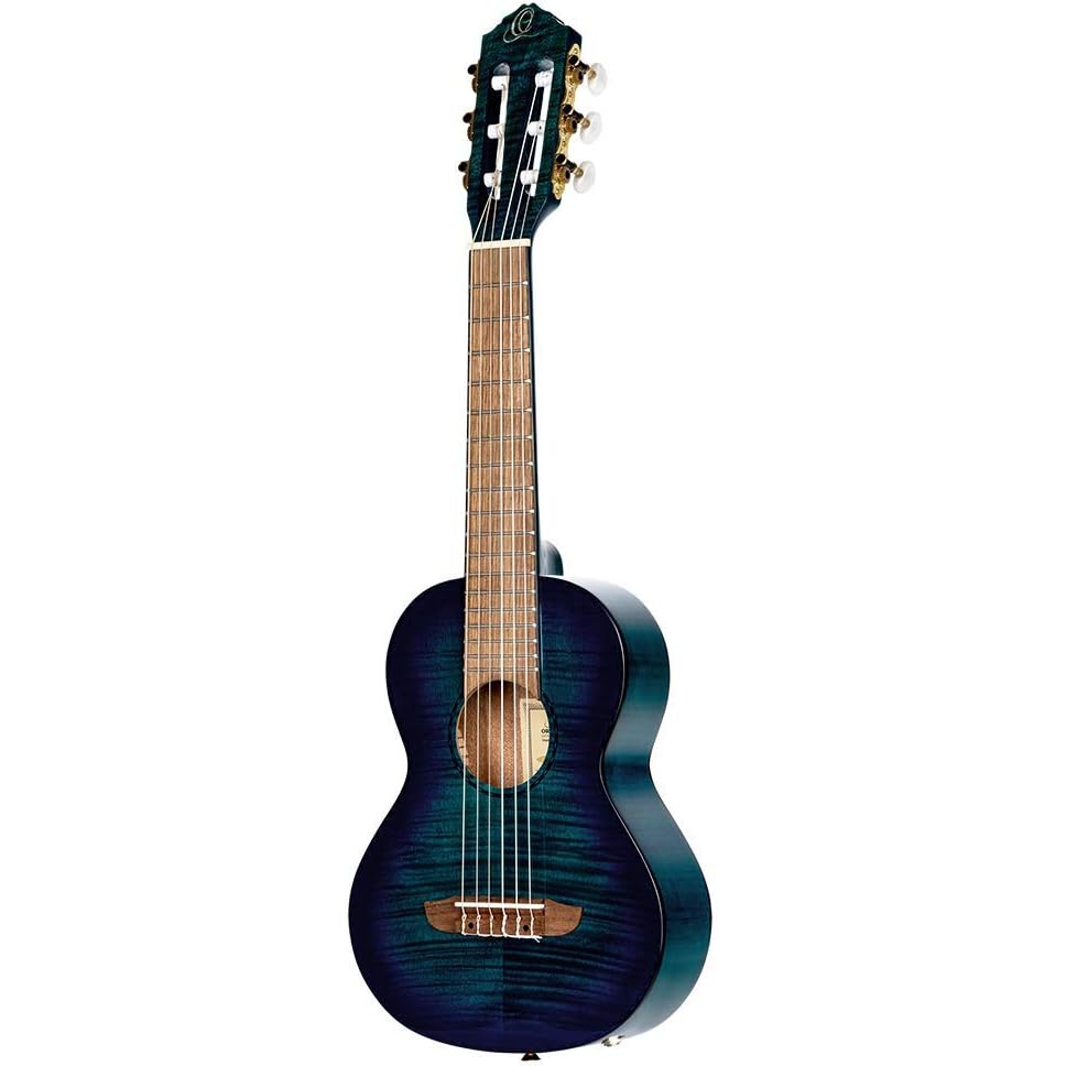 Ortega Mini Travel Series 17" Elektro Guitalele (Blue Fade Maun ...