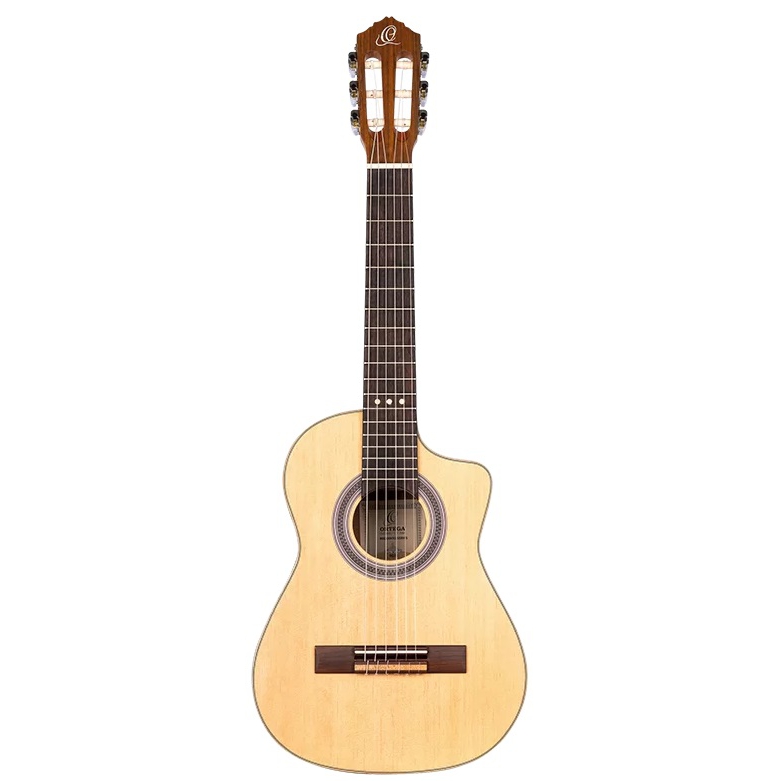 Ortega RQ25 Requinto Series 1/2 Cutaway Klasik Gitar (Natural) | doremusic