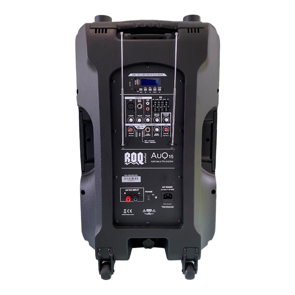 Roq Audio AUQ15 15" Taşınabilir Aktif Hoparlör (Mikrofon Hediyeli ...