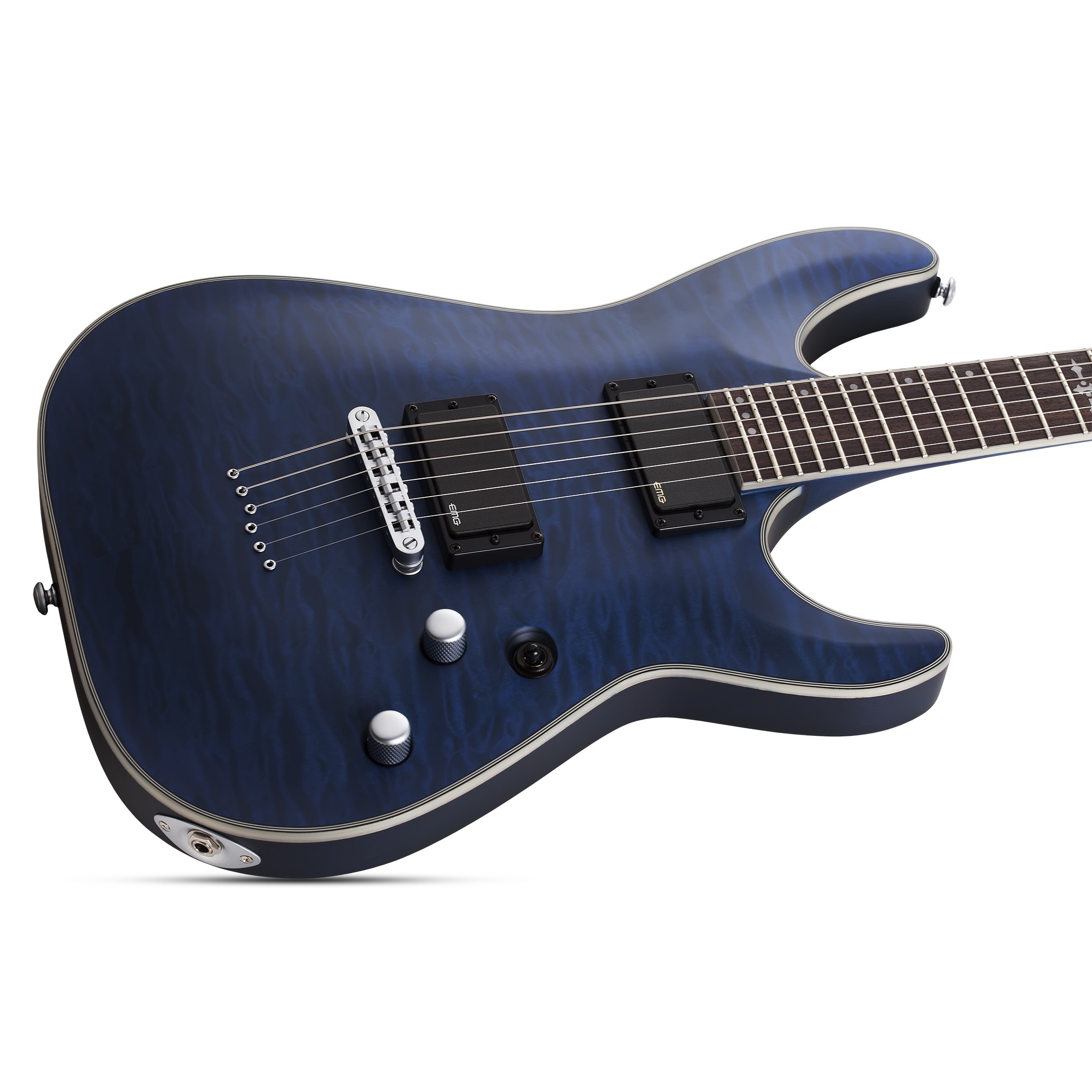 Schecter C-1 Platinum Elektro Gitar (Thru Midight Blue) | doremusic