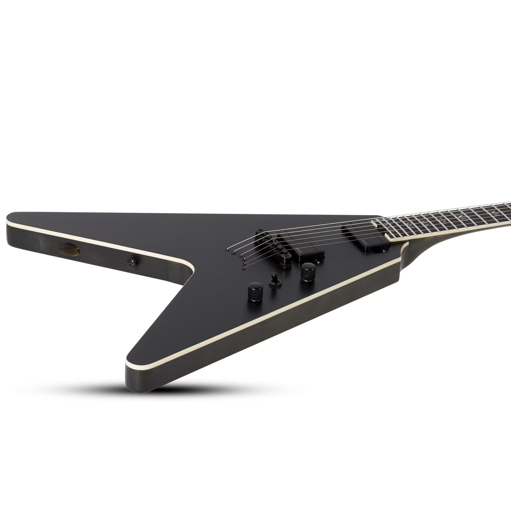 Schecter V-1 SLS Elite Evil Twin Elektro Gitar (Mat Siyah) | doremusic