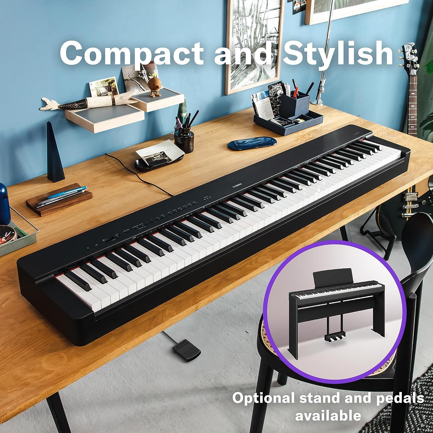 Yamaha P-225B-L200 88-Tuşlu Dijital Piyano Set (Siyah) | doremusic