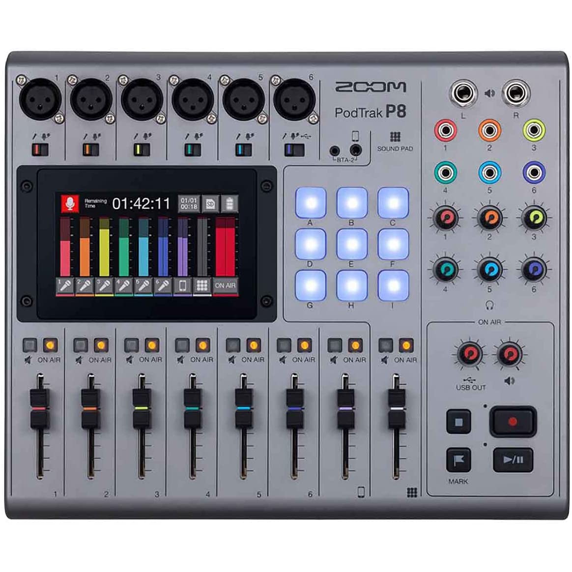 Zoom P8 Protrak 8 Kanal Podcast Mikseri | doremusic